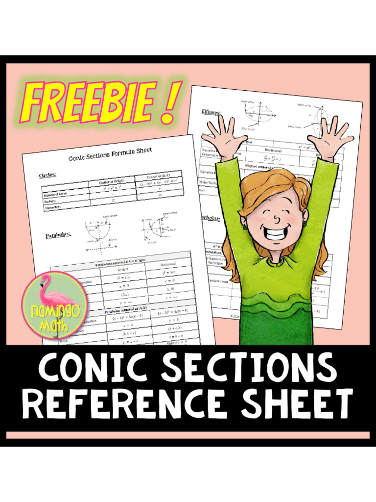 Conics Reference Sheet Freebie Pdf Euclidean Geometry Manifold