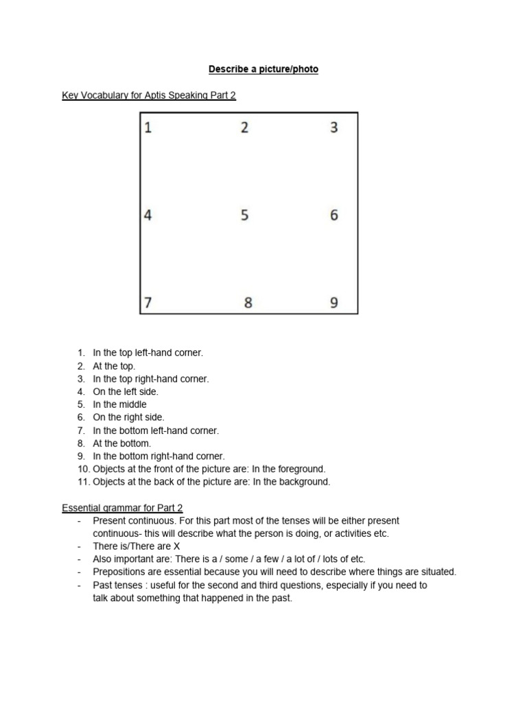 Aptis Speaking - Part 2 | PDF