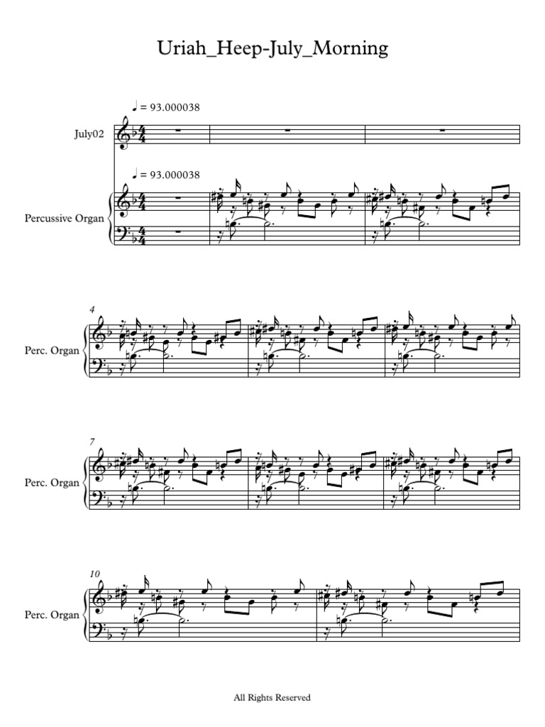 July Morning Score | PDF