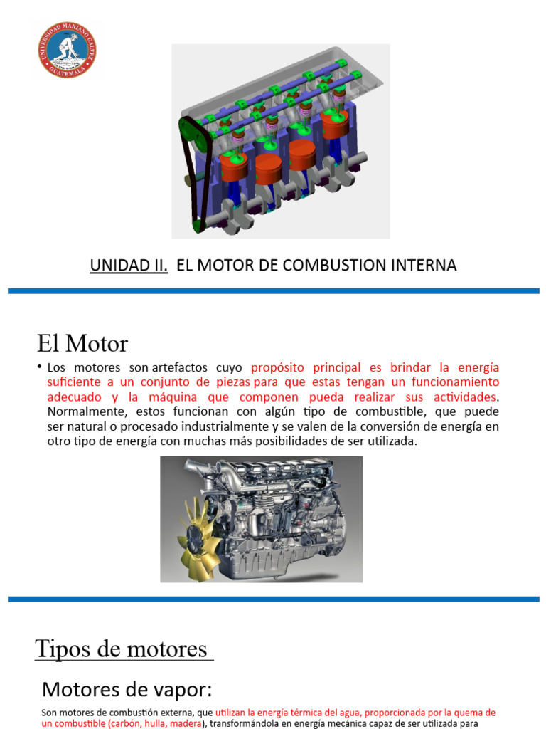 Partes y Tipos de Motores de Combustión | PDF | Motor de combustión ...