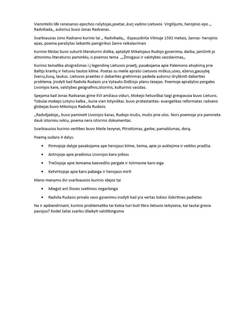 Radvila Rudasis | PDF