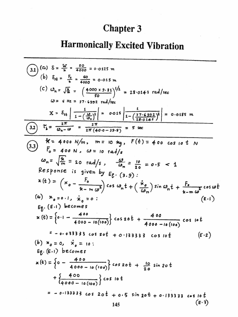 Vibrations Rao 4thSI ch03 | PDF