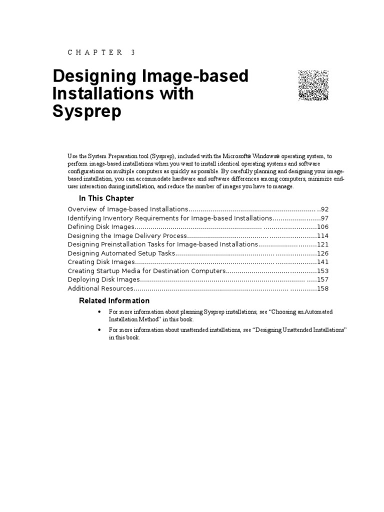 Designing Image Based Installations With Sysprep | PDF | Installation (Computer Programs ...