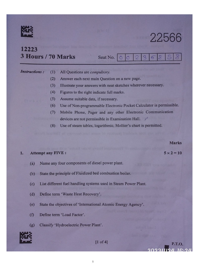 2023 Winter Question Paper Msbte Study | PDF