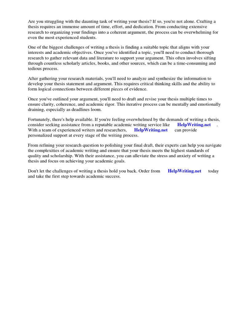 Thesis Sample Objective Study | PDF | Methodology | Thesis