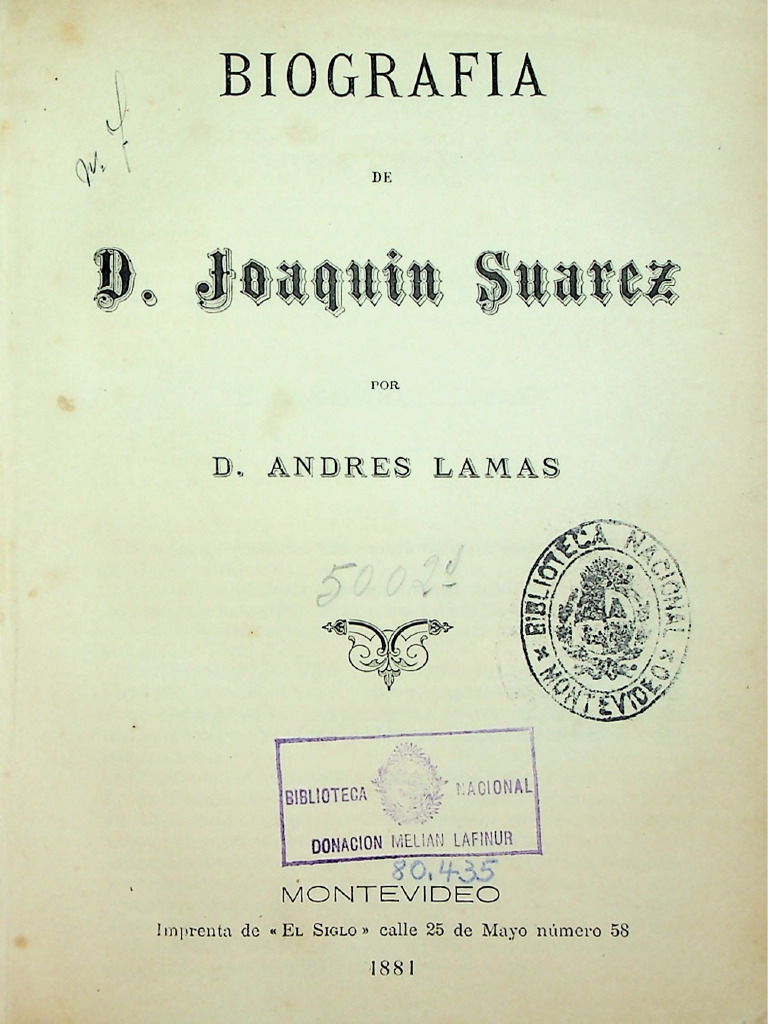 Biografía Joaquín Suarez | PDF | Uruguay