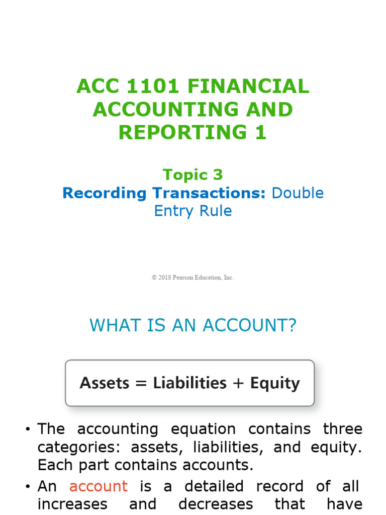 3-ACC 1101 Topic 3 | PDF | Debits And Credits | Equity (Finance)