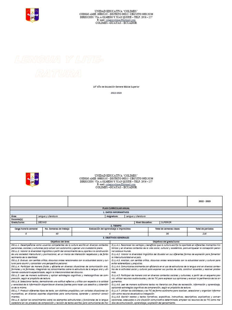 LENGUA 10mo EGB | PDF | Adverbio | Aprendizaje