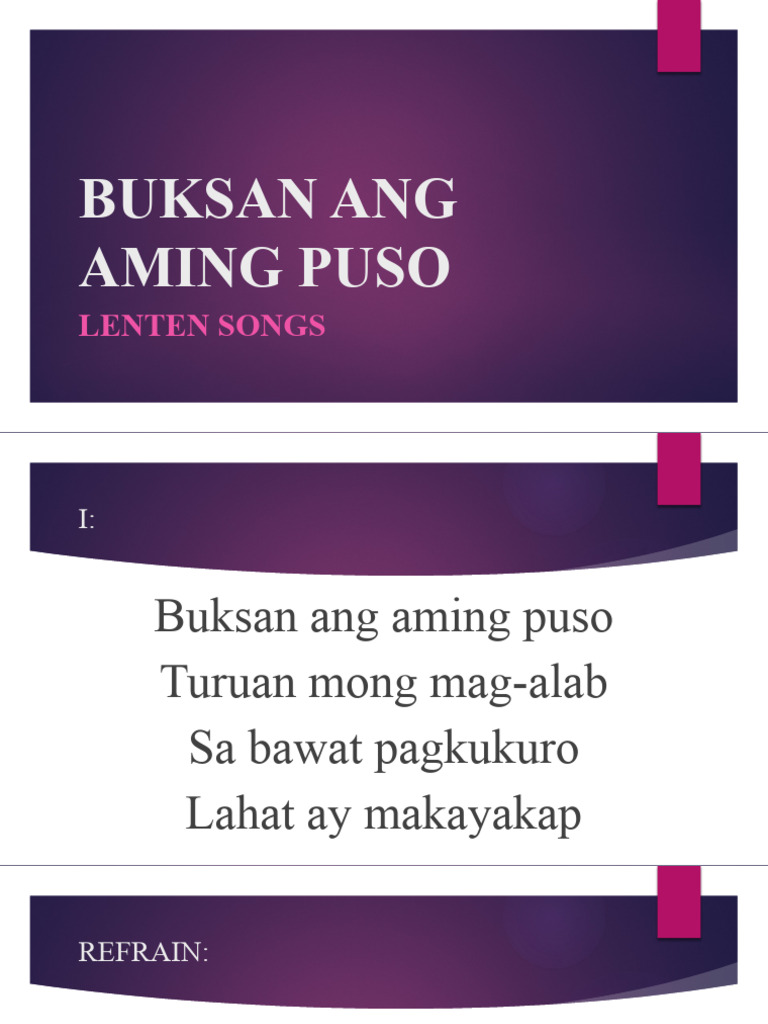 Buksan Ang Aming Puso | PDF