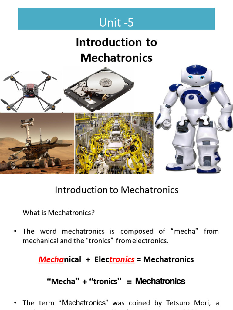 Unit 5 - Mechatronics, Hydraulic and Pneumatic actuationFME&M | PDF ...