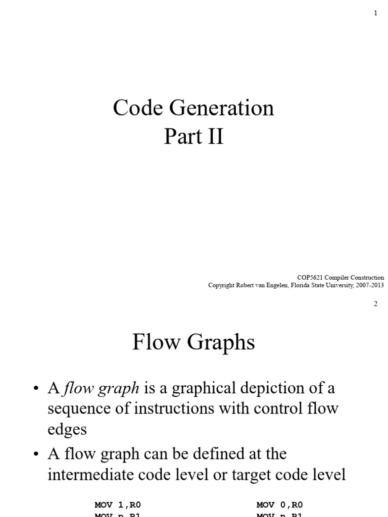 Code Generation Compiler Construction | PDF | Graph Theory | Software ...