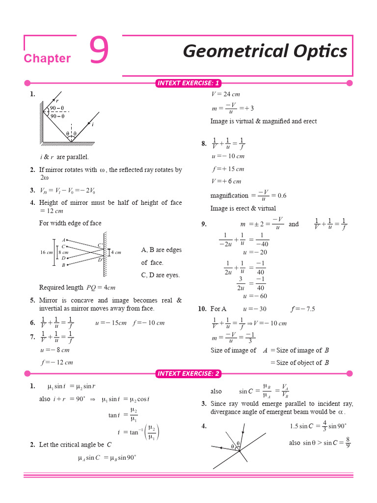 Geometrical Optics S | PDF | Physical Phenomena | Optics