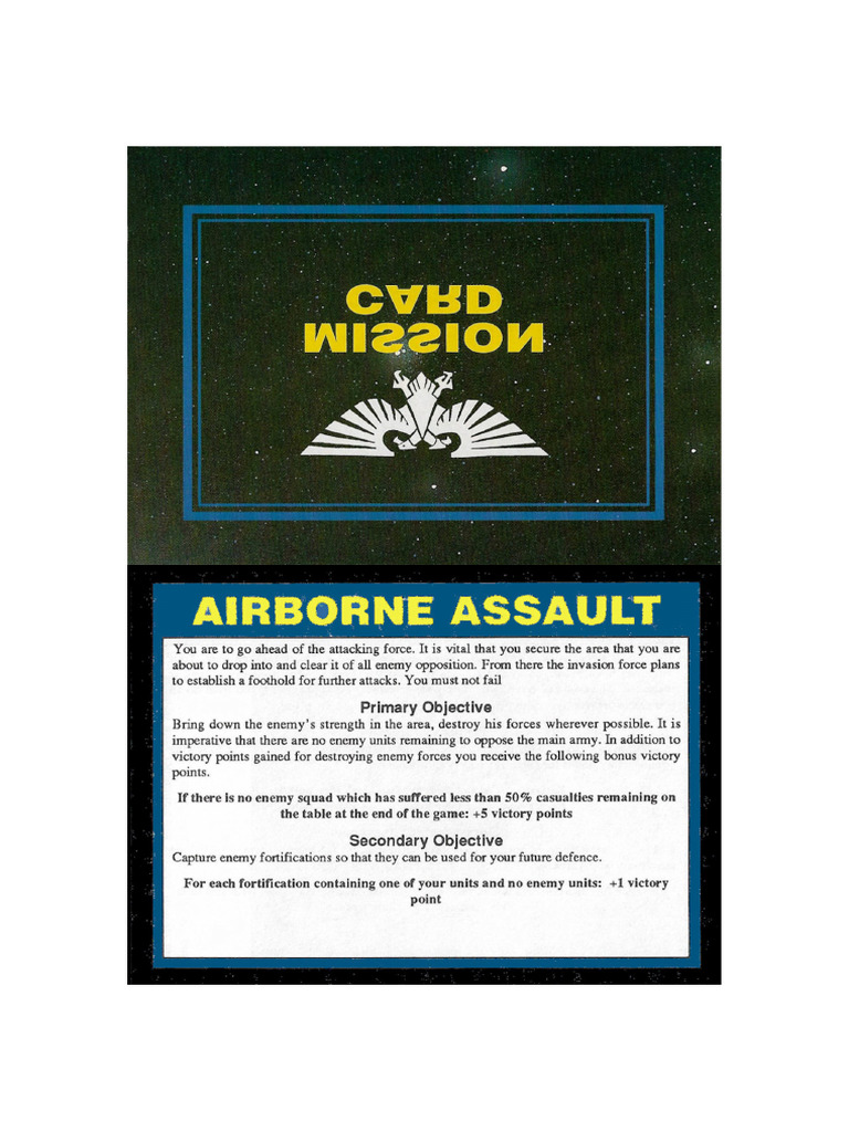 Citadel Journal Mission Cards | PDF