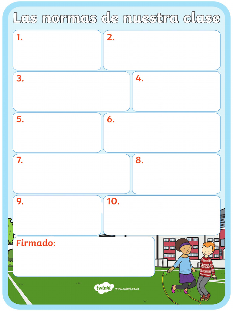 Es C 8d Plantilla - Las Normas de Nuestra Clase Pster A3 - Ver - 5 | PDF