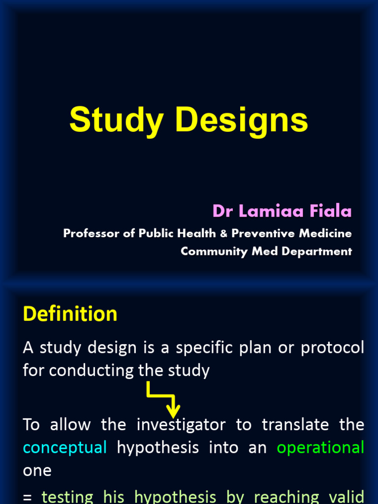 Study Designs Descriptive Designs | PDF | Epidemiology | Cohort Study