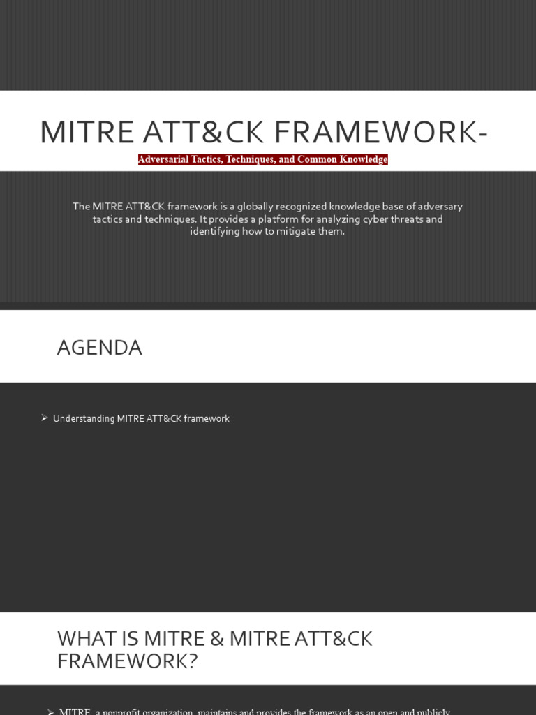 Mitre Att&Ck Framework | PDF
