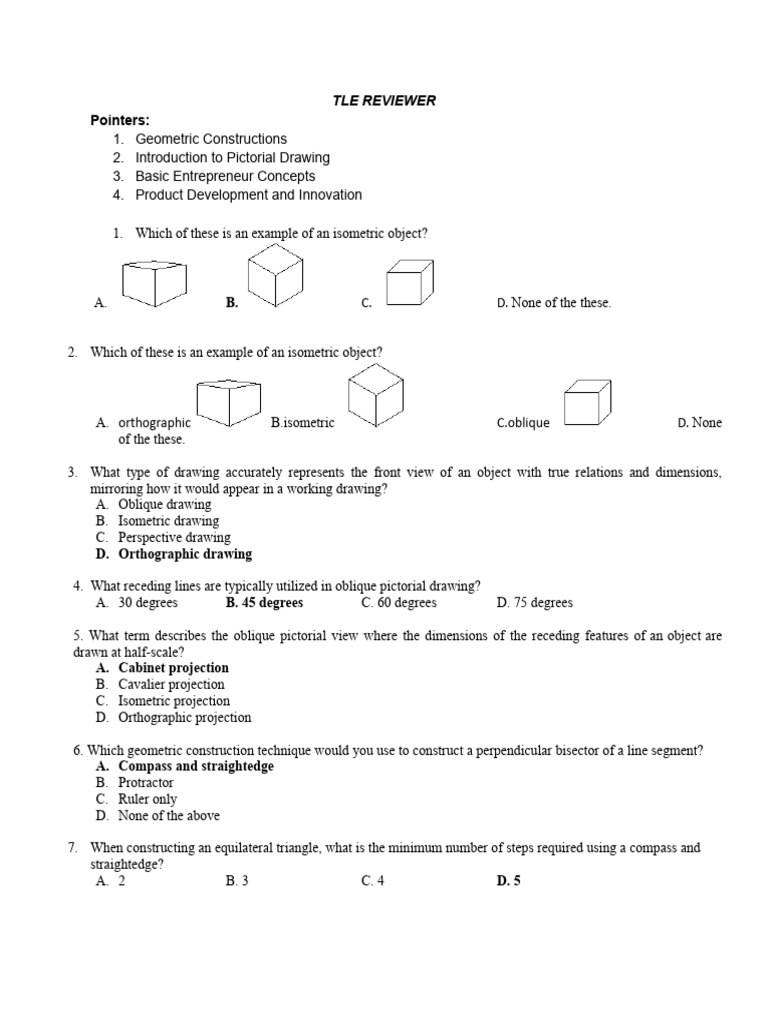 Tle Reviewer | PDF | Angle | Technical Drawing