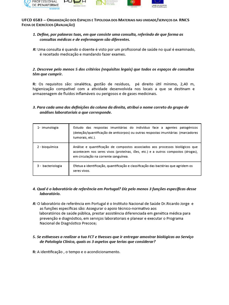 UFCD 6583 - Ficha de Exercicios - 1 - 2324 | PDF