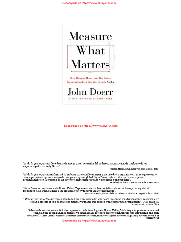 Copia Traducida de Measure What Matters - John Doerr-X | PDF