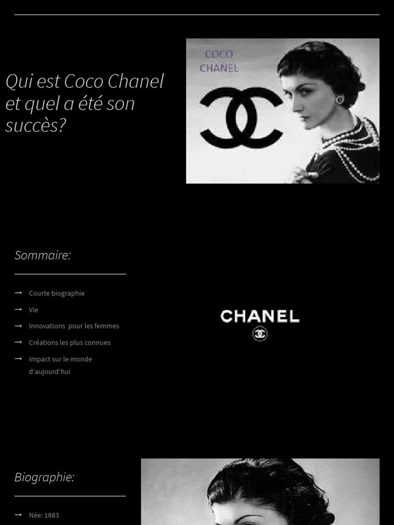 Coco Chanel : Biographie et Innovations | PDF