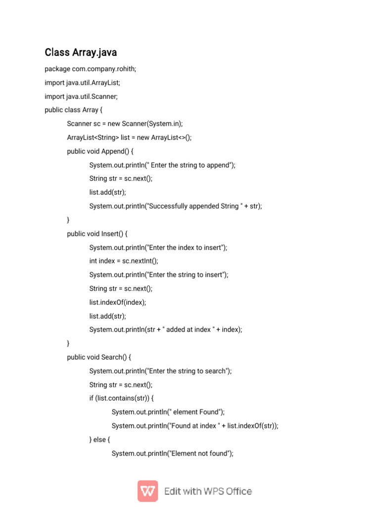 Class Array1 Pdf Object Oriented Programming Computer Science 9914