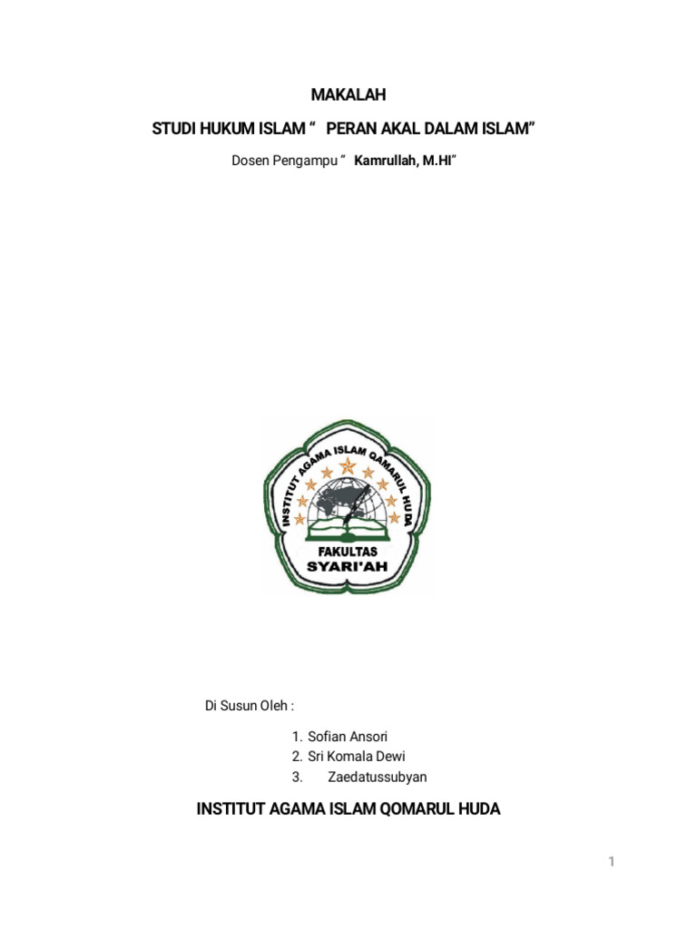 Peran Akal dalam Islam | PDF | Sains & Matematika