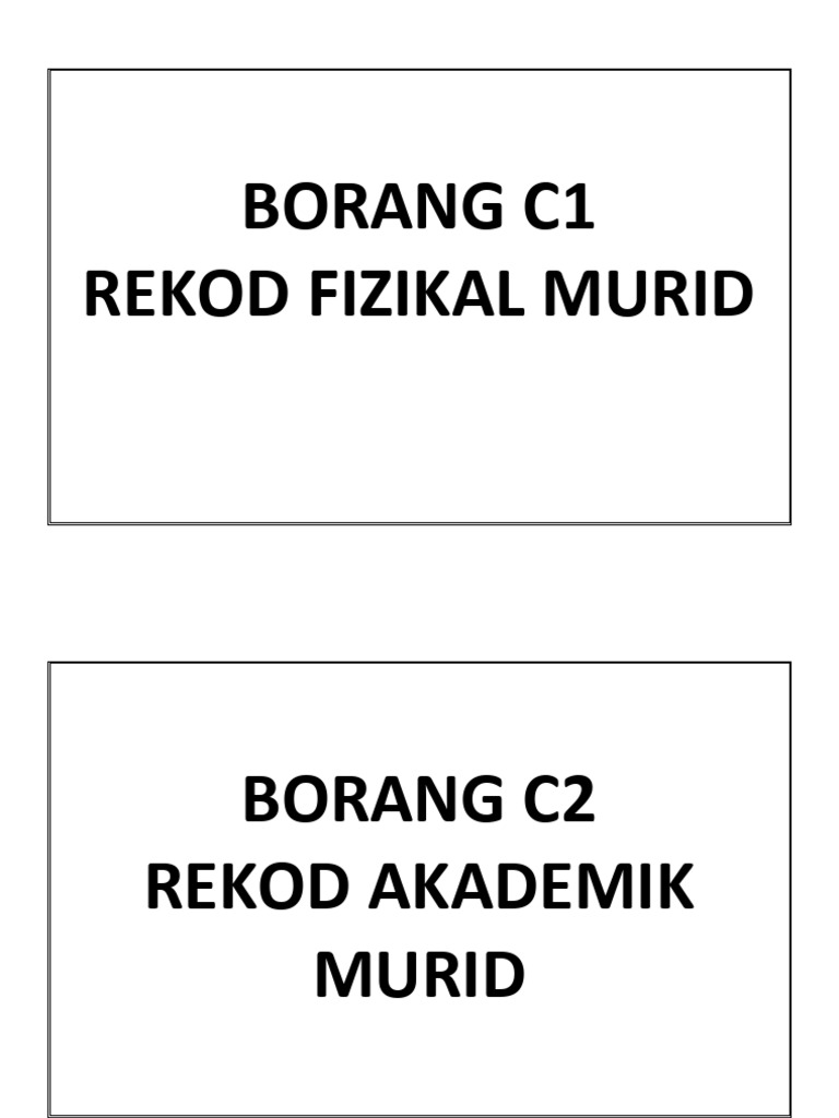 Divier Borang RMT 2024 2025 | PDF