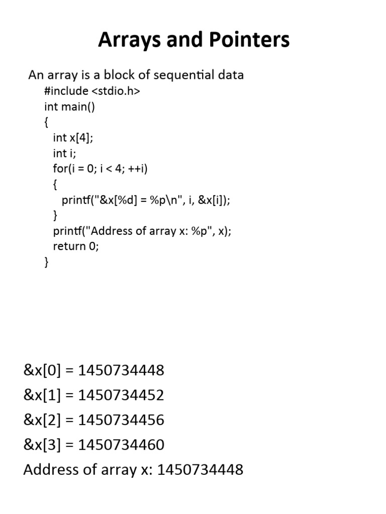 Arrays and Pointers | PDF | Teaching Methods & Materials | Computers