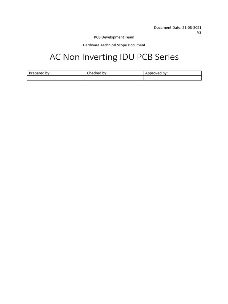 Example Electronics HW Development Scope | PDF
