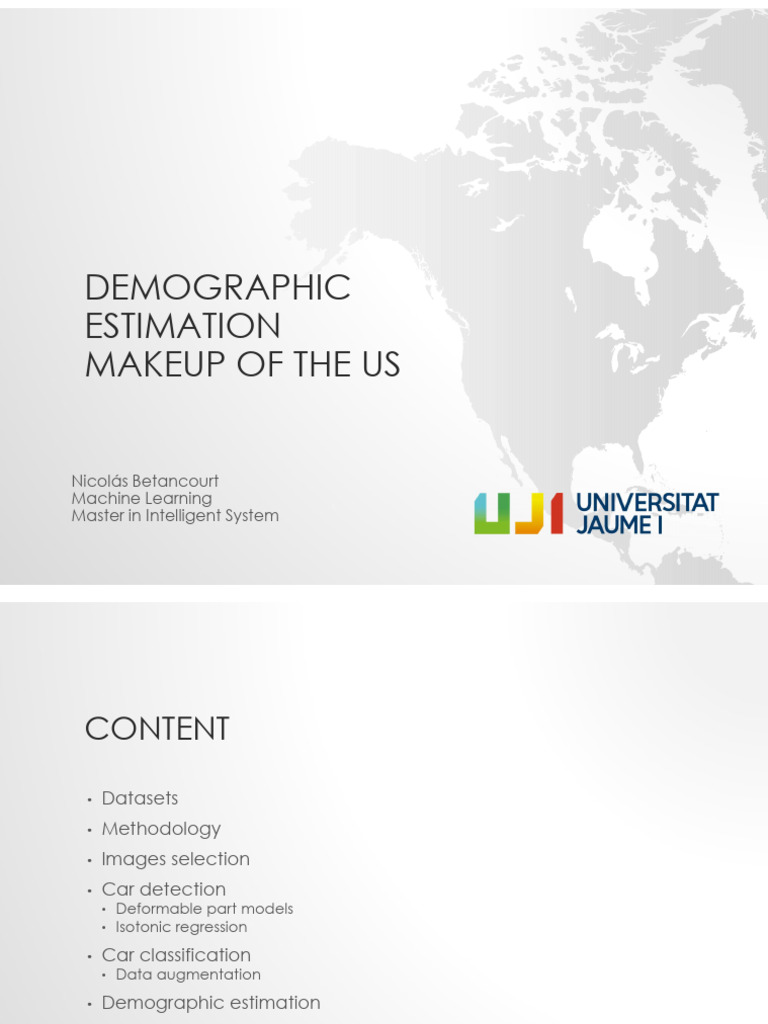Demographic Estimation Makeup of The US | PDF