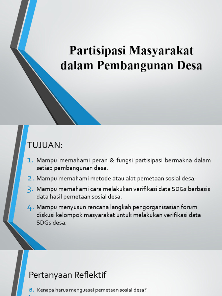 Tugas SPB 2.2 Partisipasi Masyarakat Dalam Pembangunan Desa | PDF