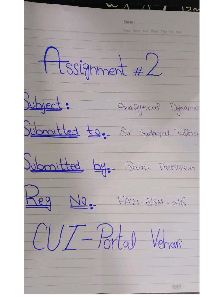 Sir Sadaqat Talha Assignment 2 | PDF