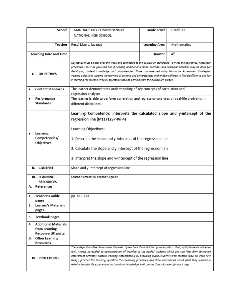 Lesson 5 | PDF | Regression Analysis | Linear Regression