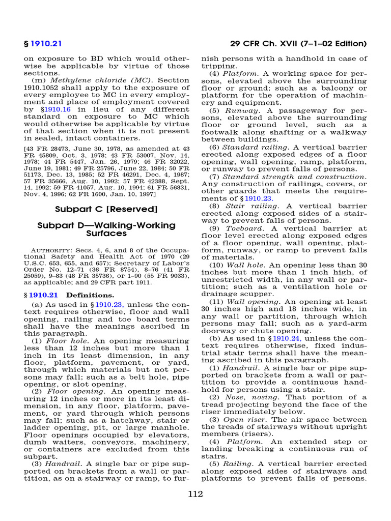 Osha-1910-Subpart D | PDF | Scaffolding | Stairs Osha-1910-Subpart D | PDF | Scaffolding | Stairs
