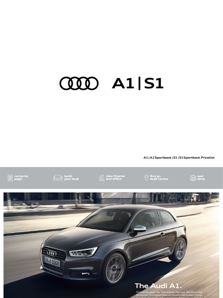 A1 A1 Sportback S1 S1 Sportback Pricelist | PDF | Automotive ...