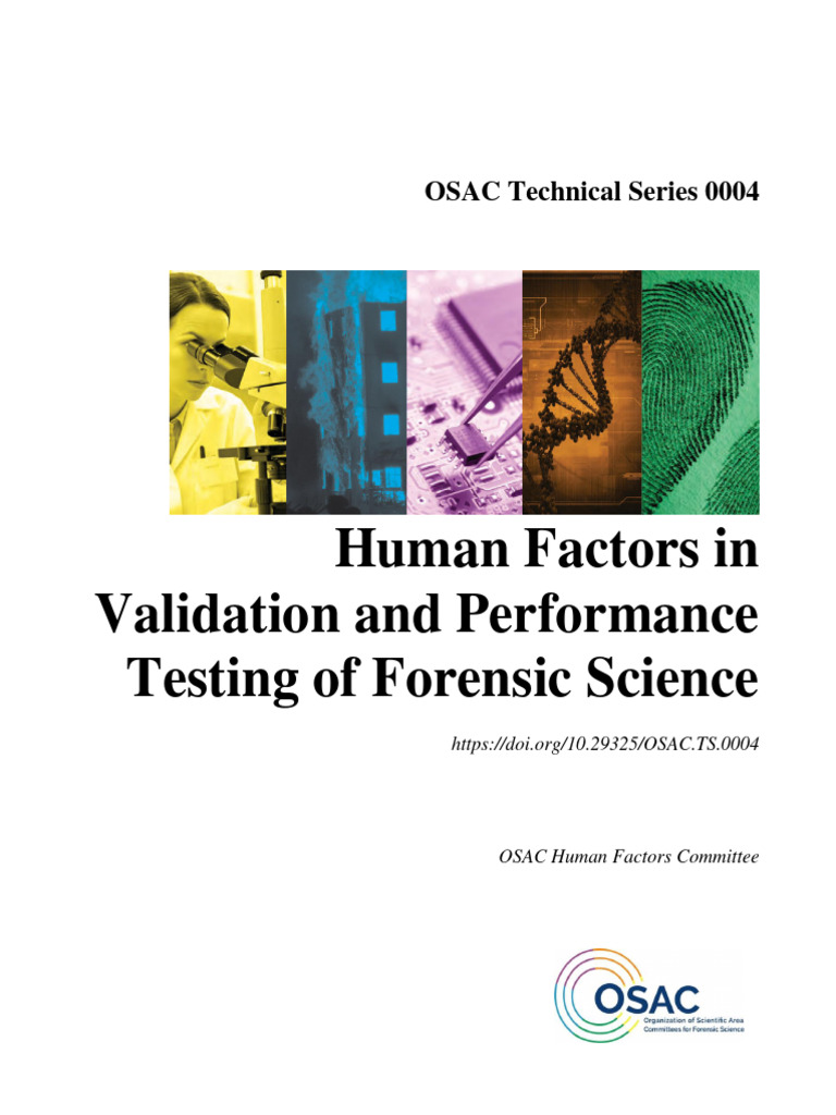 OSAC - Human Factors in Validation and Performance Testing of Forensic ...