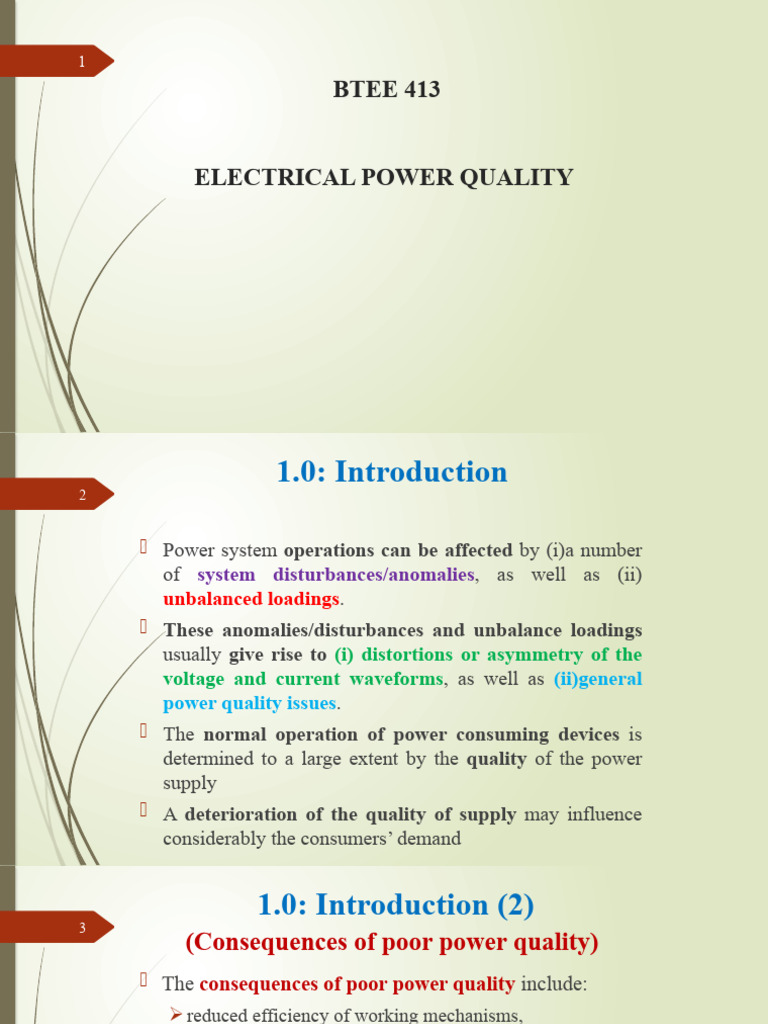 Power Quality | PDF | Transformer | Power Supply