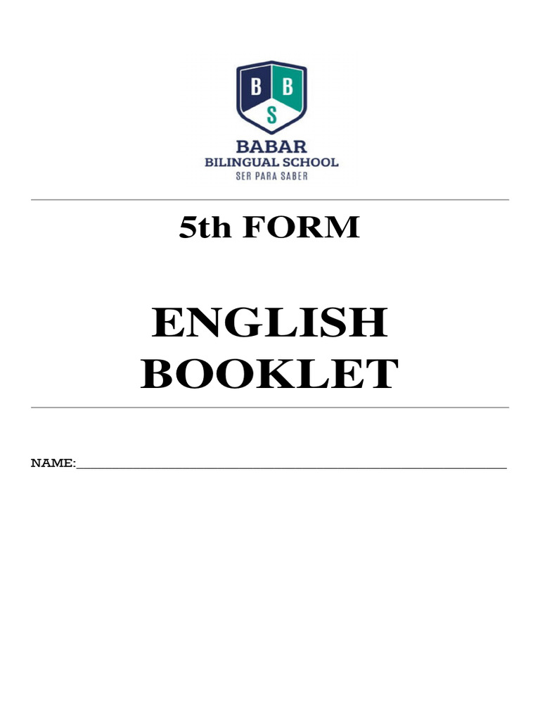 5TH English Booklet 2023 | PDF