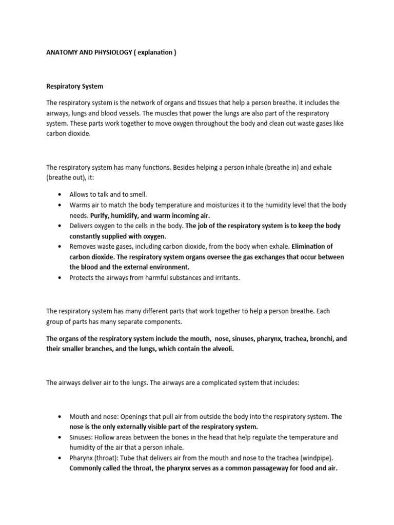 Anaphy Explanation | PDF | Respiratory Tract | Lung