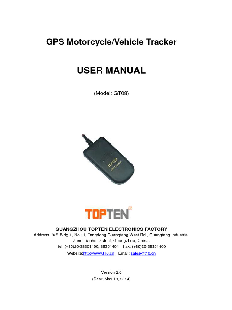 Users-Manual-Top Ten GT08 | PDF | Electromagnetic Interference | Radio