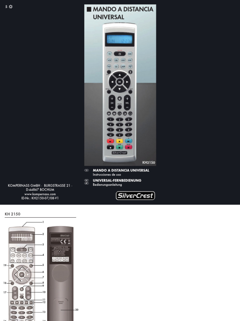Manual Mando Universal SilverCrest | PDF