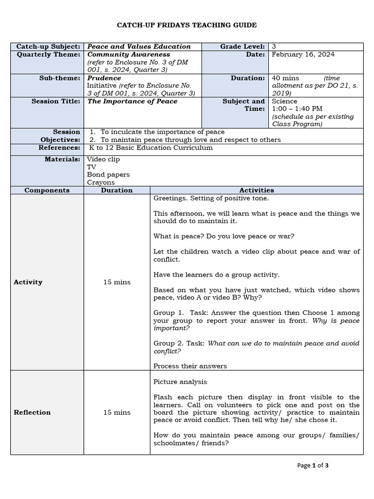 Teaching-Guide-Catchup-Grade 3 | PDF | Education Theory | Cognitive Science