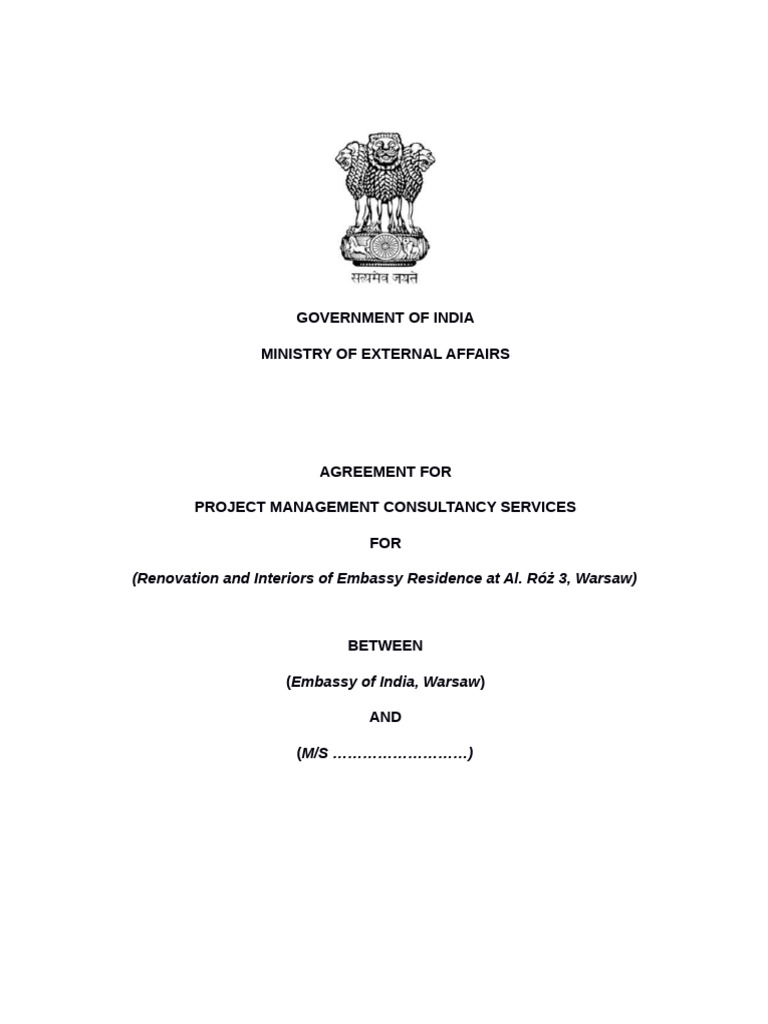 PMC Agreement for Embassy Renovation | PDF