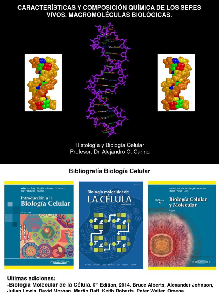 Unidad 2 Características y Composición Química de Los Seres Vivos. Macromoléculas Biológicas ...