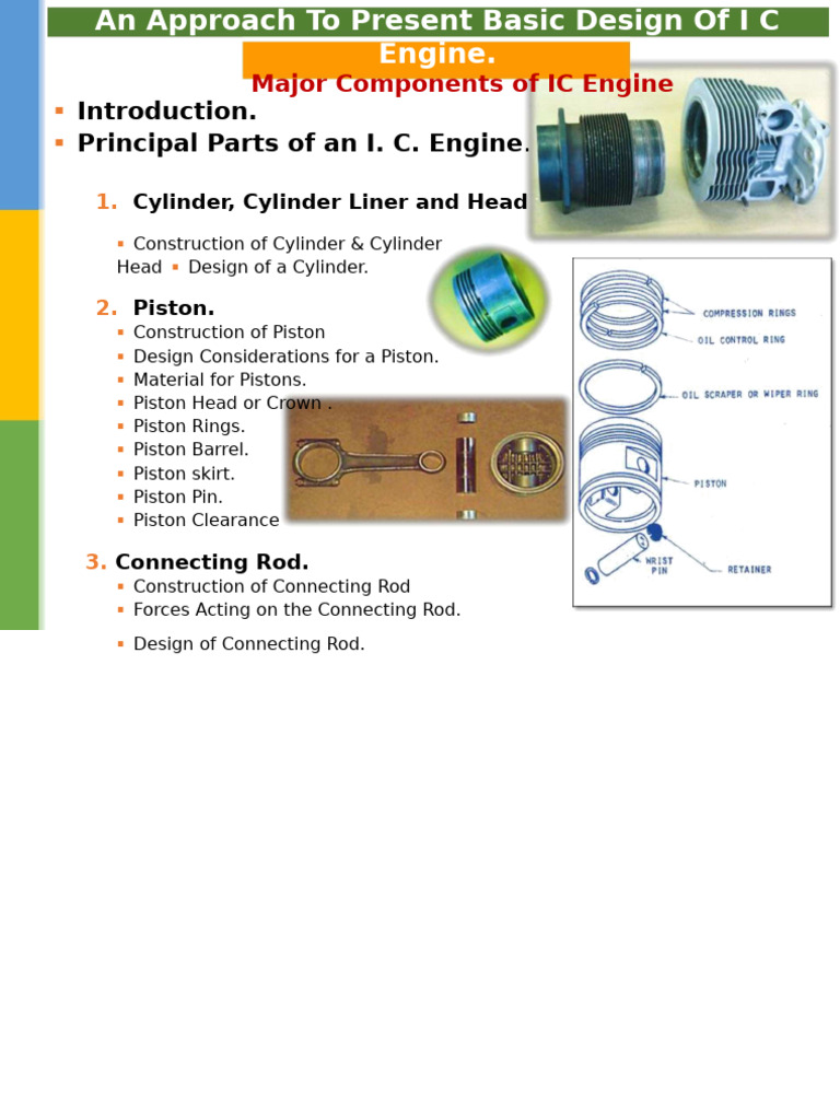 Design of IC Engine Components | Download Free PDF | Piston | Internal Combustion Engine
