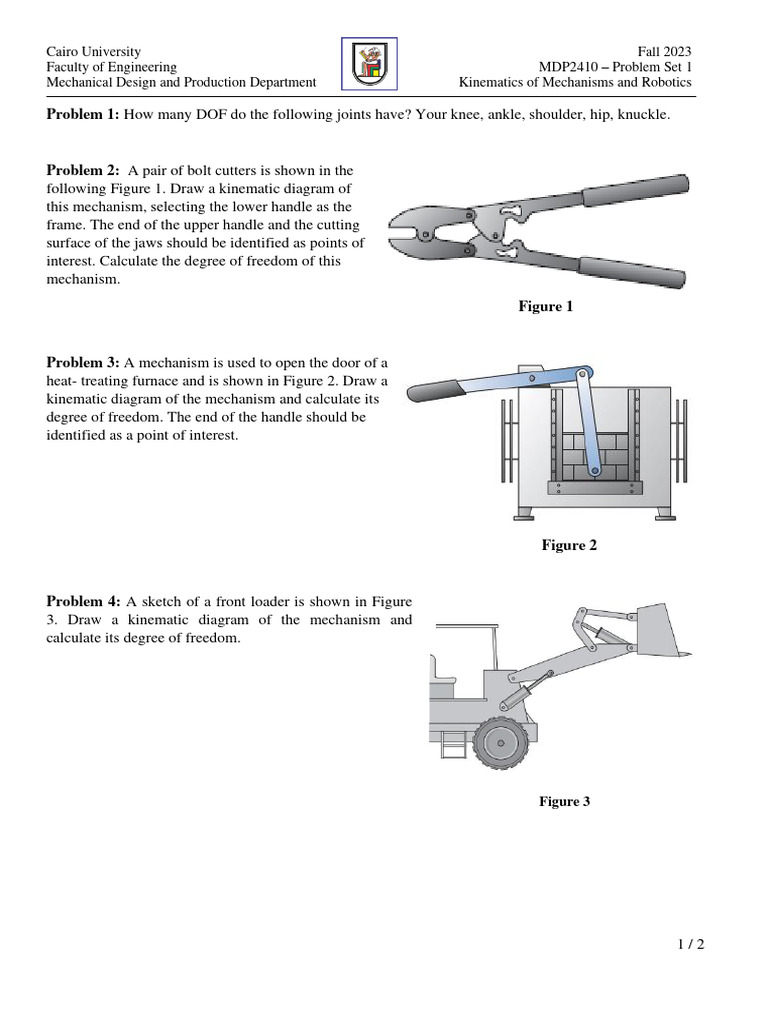 Problem Set | PDF | Kinematics | Mechanical Engineering