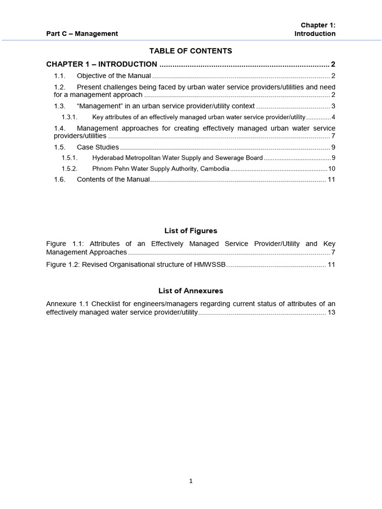 Part C Chapter 1 Introduction | PDF | Water Supply | Water Supply Network