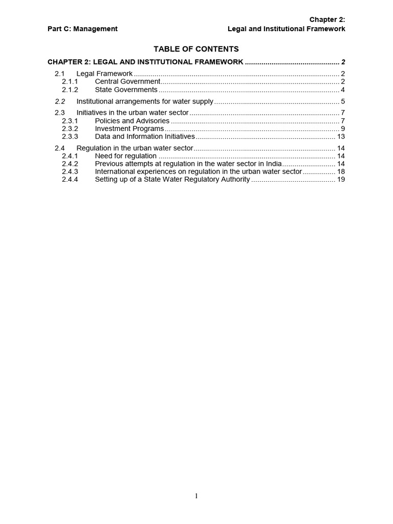 Part C Chapter 2 Legal and Institutional Framework | PDF