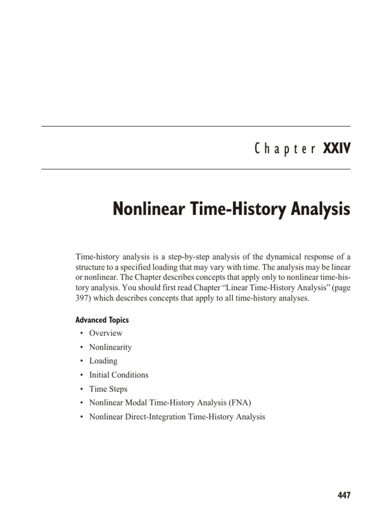 Manual Nonlinear Time History Analysis | PDF | Nonlinear System | Matrix (Mathematics)