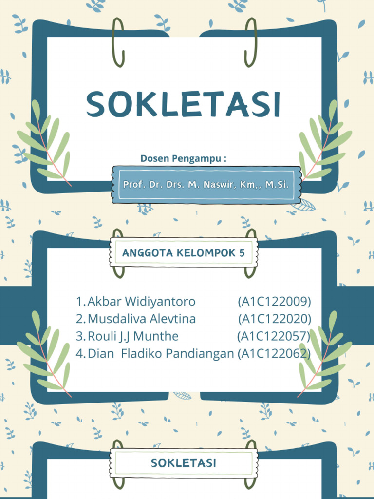 Sokletasi Kel 5 | PDF